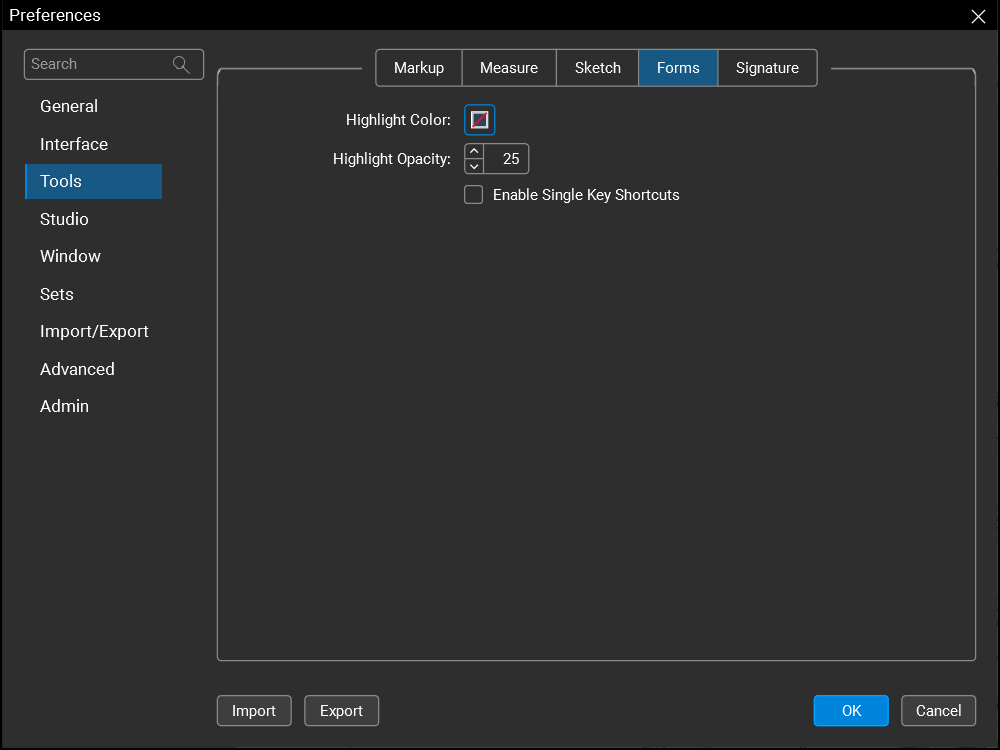 Tools Preferences | Bluebeam Technical Support