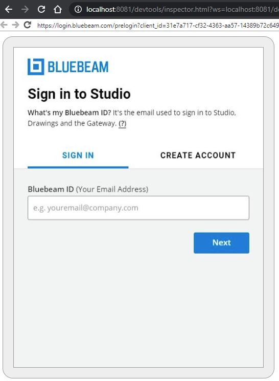 Studio login dialog blank or incomplete | Bluebeam Technical Support